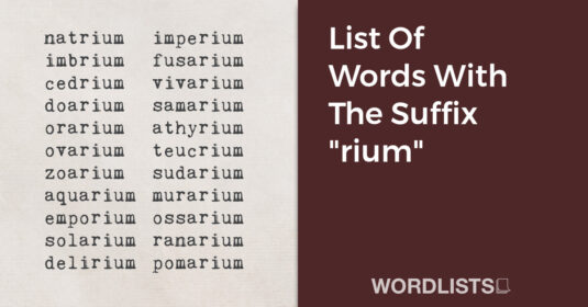 List Of Words With The Suffix "ify"