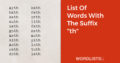 List Of Words With The Suffix "arian"