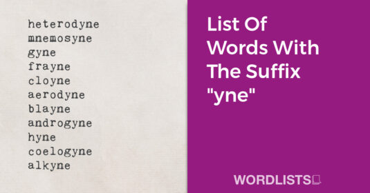 List Of Words With The Suffix "ate"